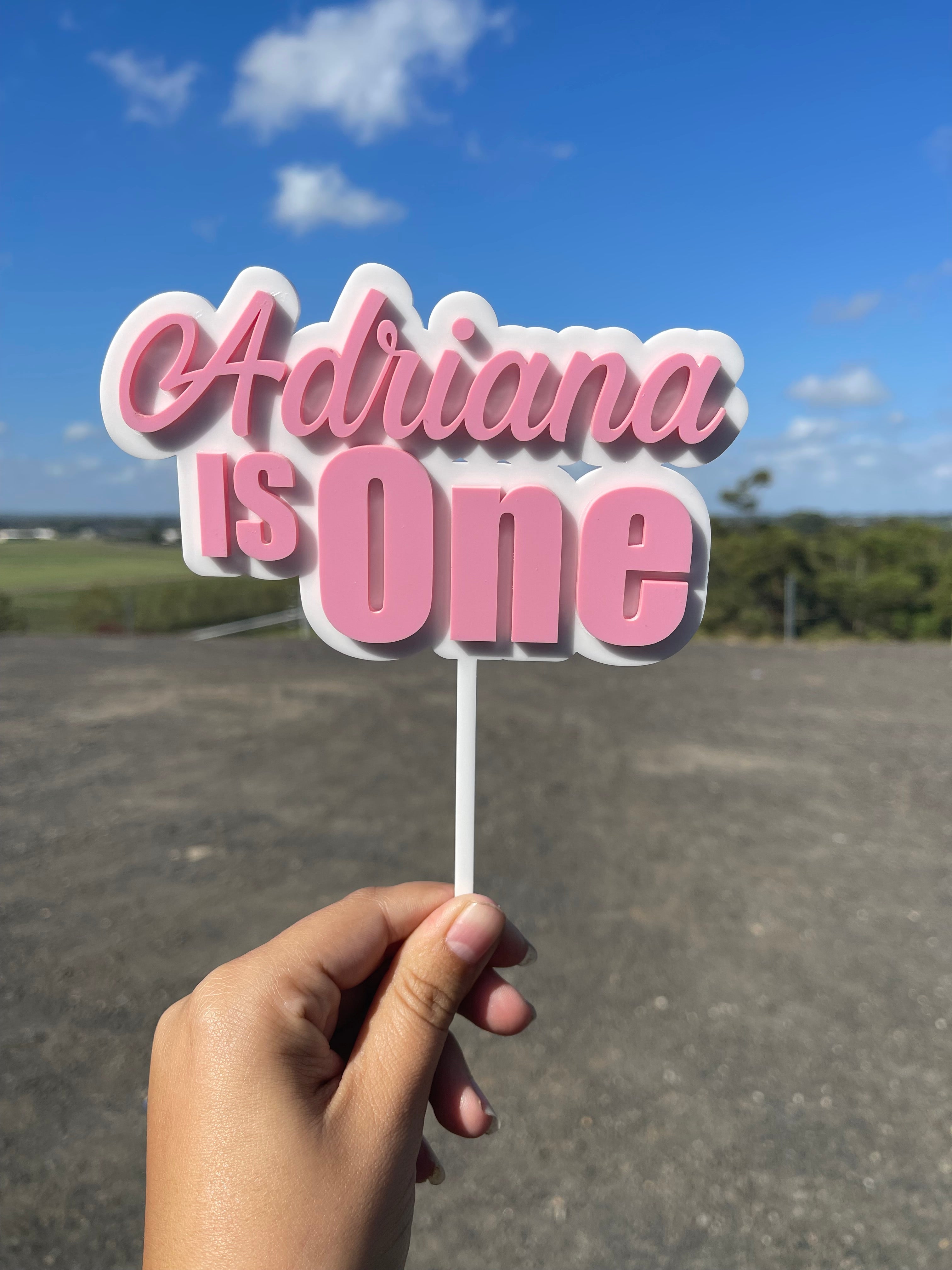 Name Birthday Cake Topper – Magic Signworx